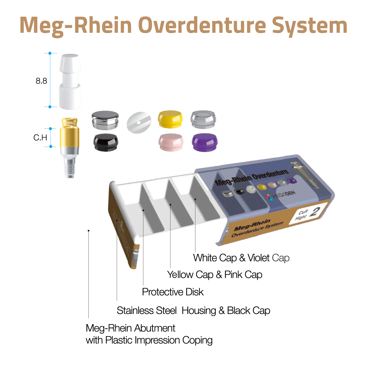 MEGAGEN / Meg-Rhein Overdenture System [AR] C.H=0